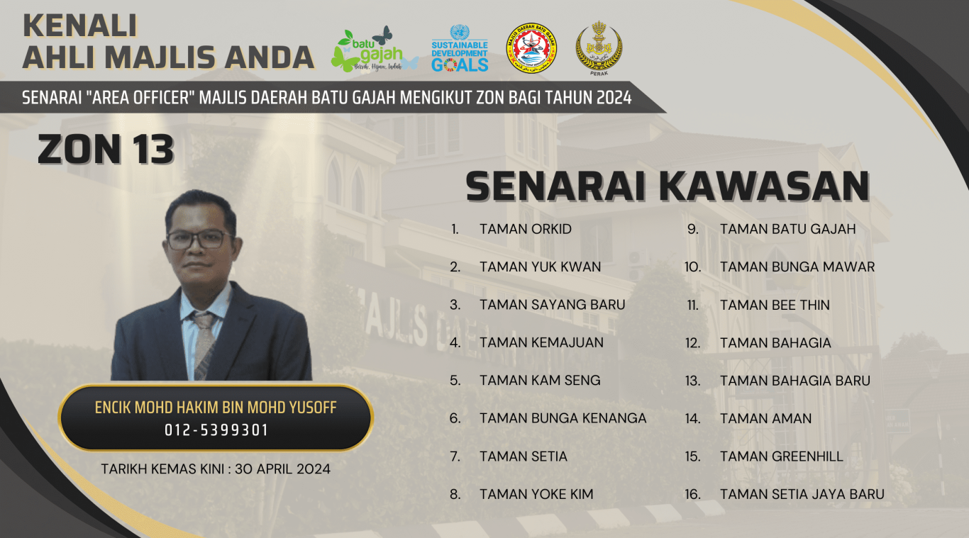 Laman Web Rasmi Majlis Daerah Batu Gajah - Ahli Majlis